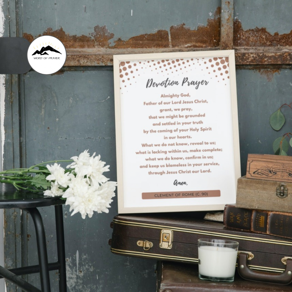 DEVOTION PRAYER PRINT | Digital Download – Word of Prayer