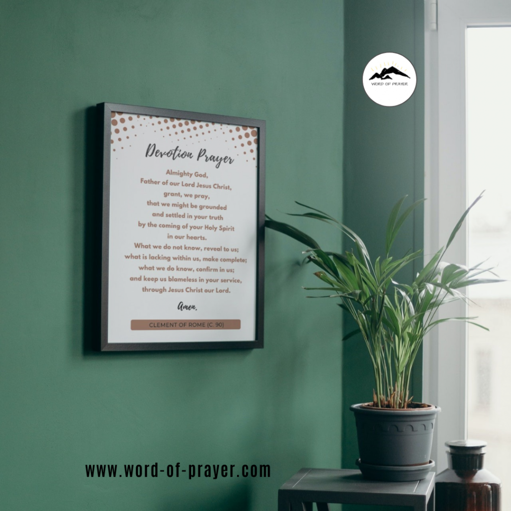 DEVOTION PRAYER PRINT | Digital Download – Word of Prayer