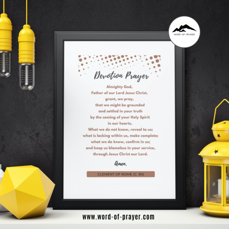 DEVOTION PRAYER PRINT | Digital Download – Word of Prayer
